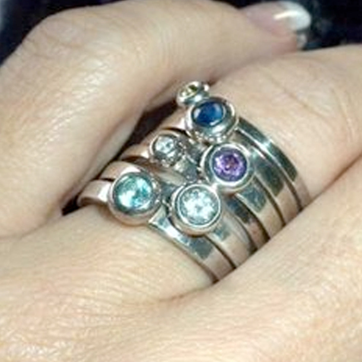 birthstone rings stackable